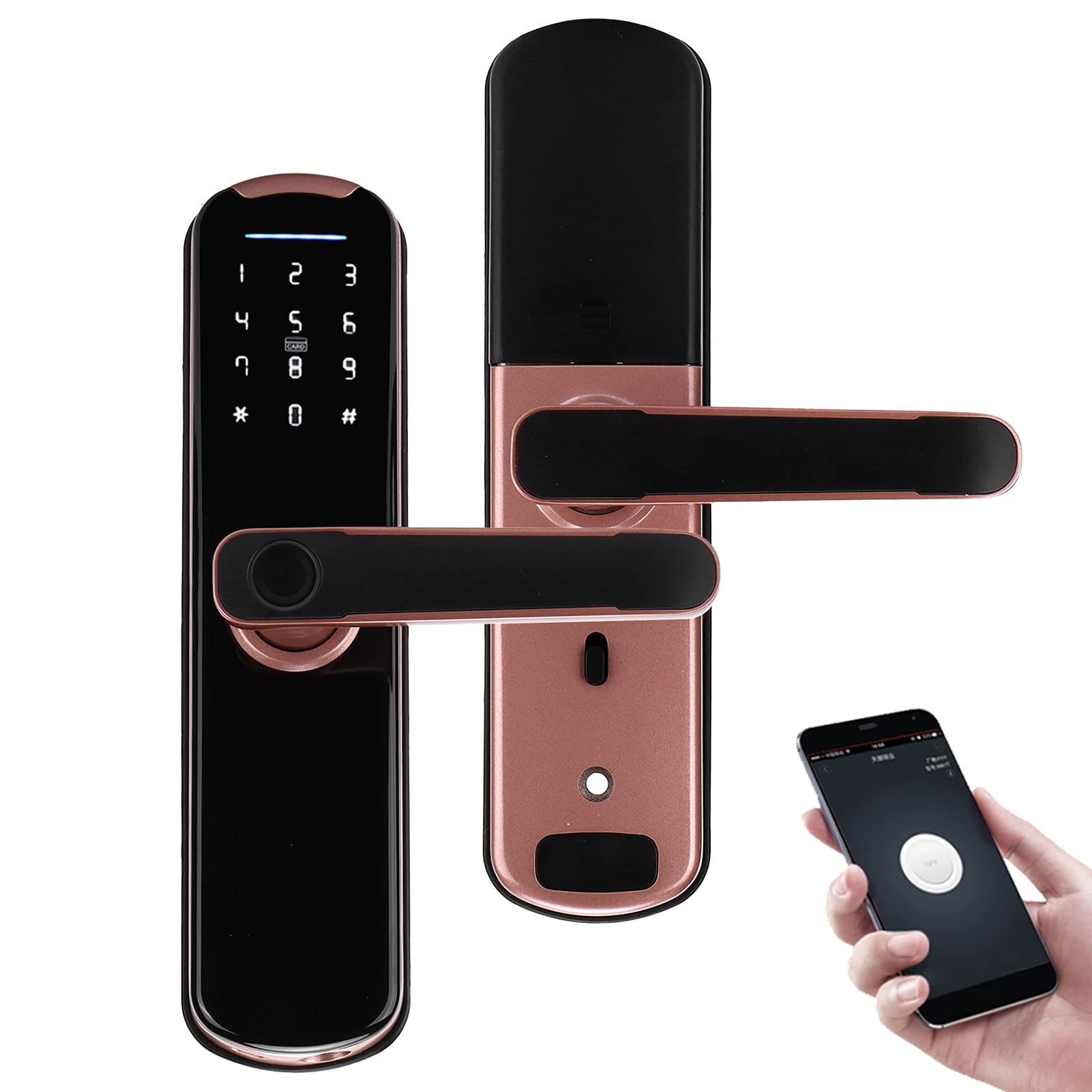 Buy Smart Lock, Fingerprint Door Lock with Handle Touch Screen Keypad ...