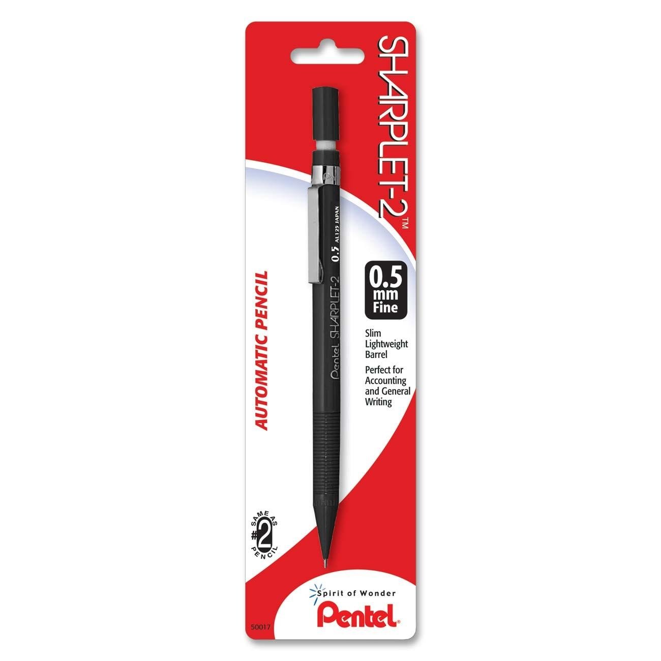Amazon.com : Pentel Sharplet-2 Automatic Pencil, 0.5mm, Black, 1 Pack ...