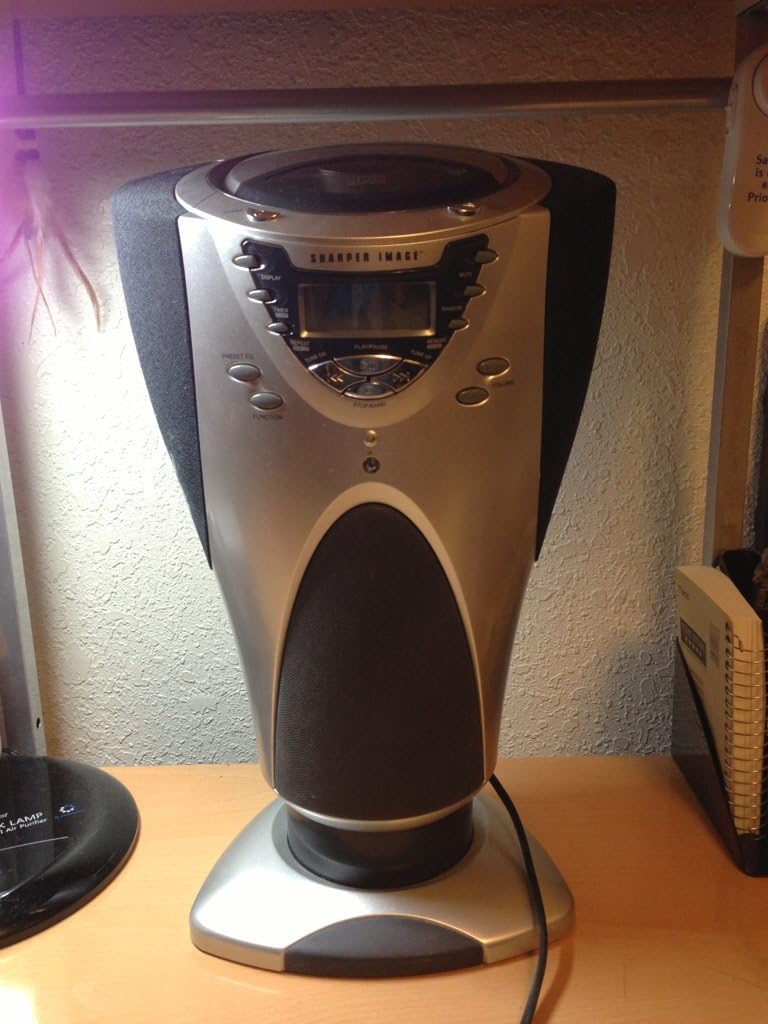 Sharper Image Tower CD Stereo Changeable speakers w/ remote AM/FM CD ...