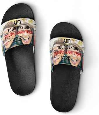 Amazon.com | Custom Slides Sandals for Men Women Personalized Design ...