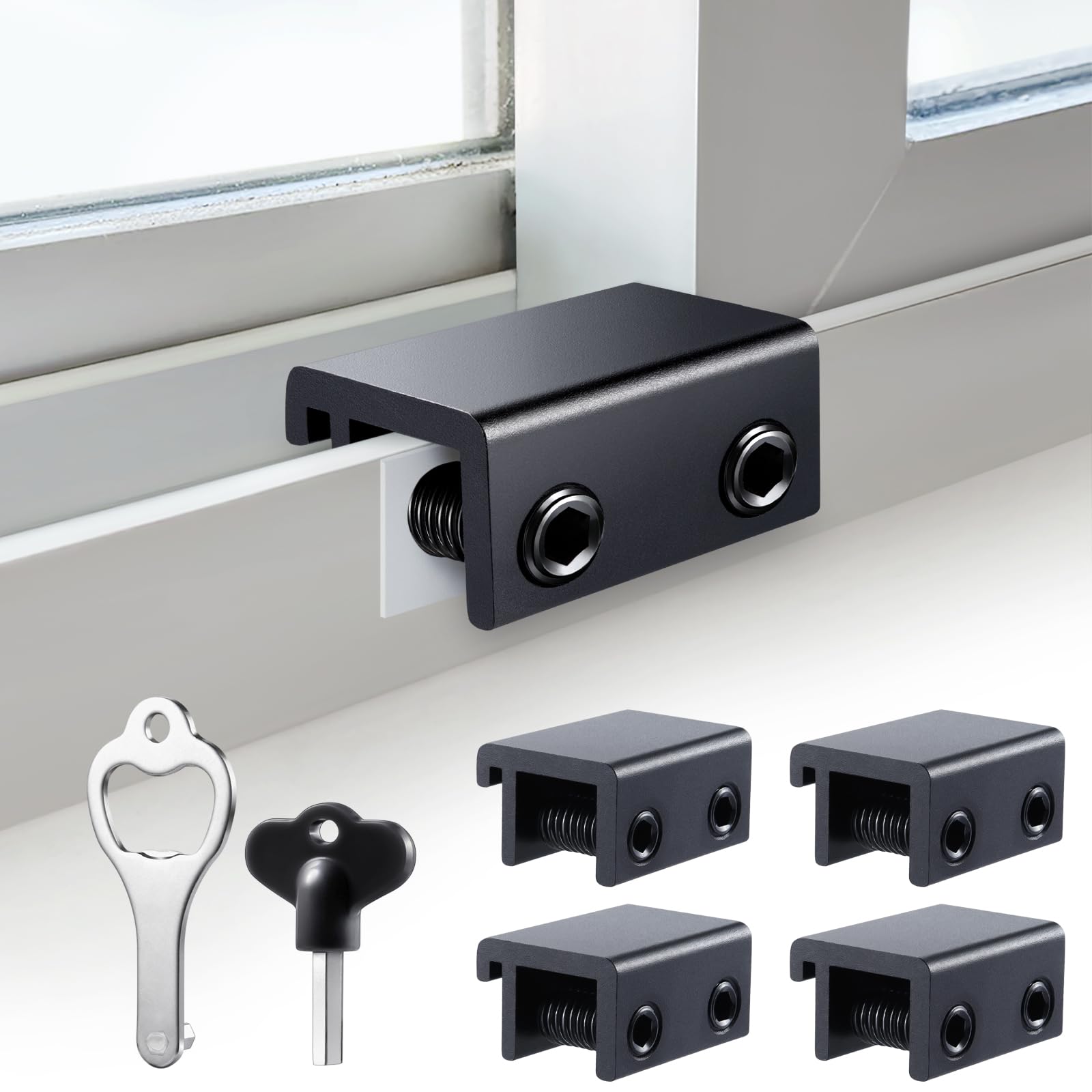 Sliding Window Locks (4 Sets), Security Window Locks with Keys ...