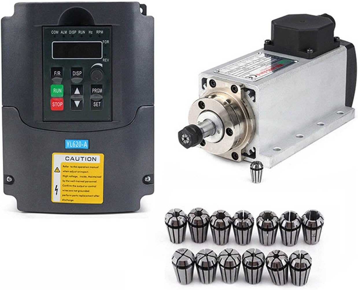 Amazon.com: Spindle Motor CNC 1.5KW/2.2W 110/220 Air-Cooled Spindle Kit ...