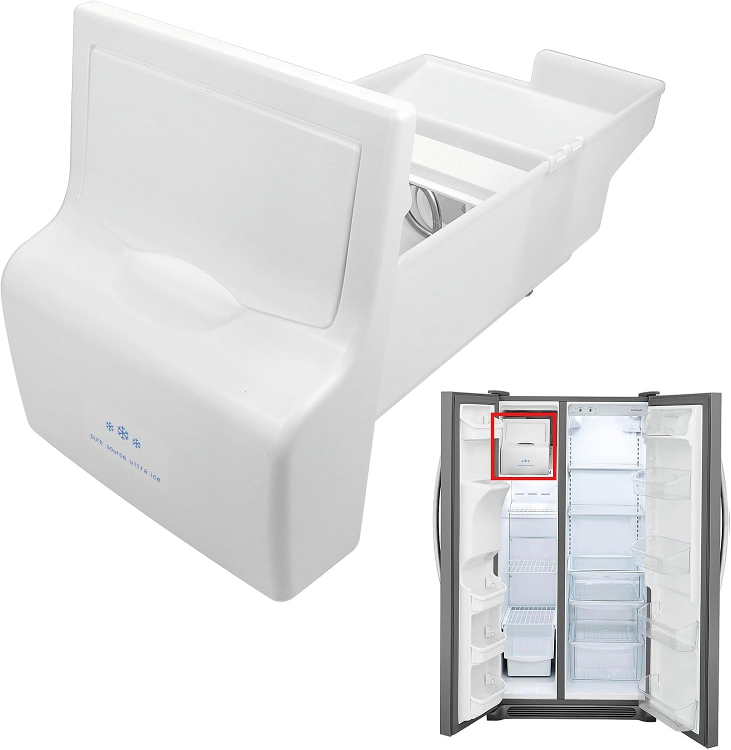 Amazon.com: FEXON Upgraded Refrigerator Ice Container Assembly 19.88 x ...