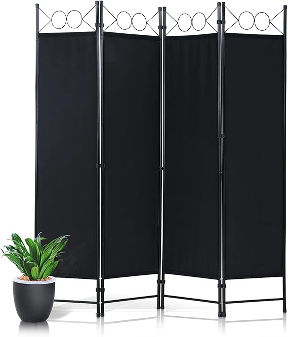 Amazon.com: Room Divider,Folding Privacy Screen 4 Panels Portable wall ...