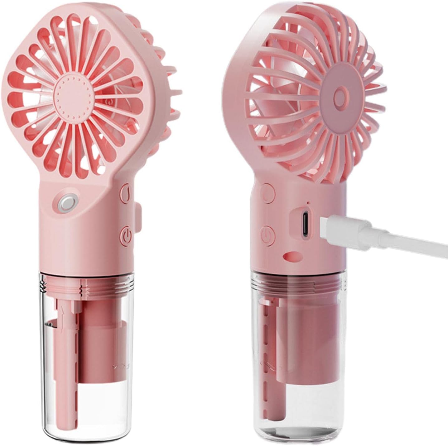 Amazon.com: PRACHY Portable Fan with Water Spray, Handheld Misting Fan ...