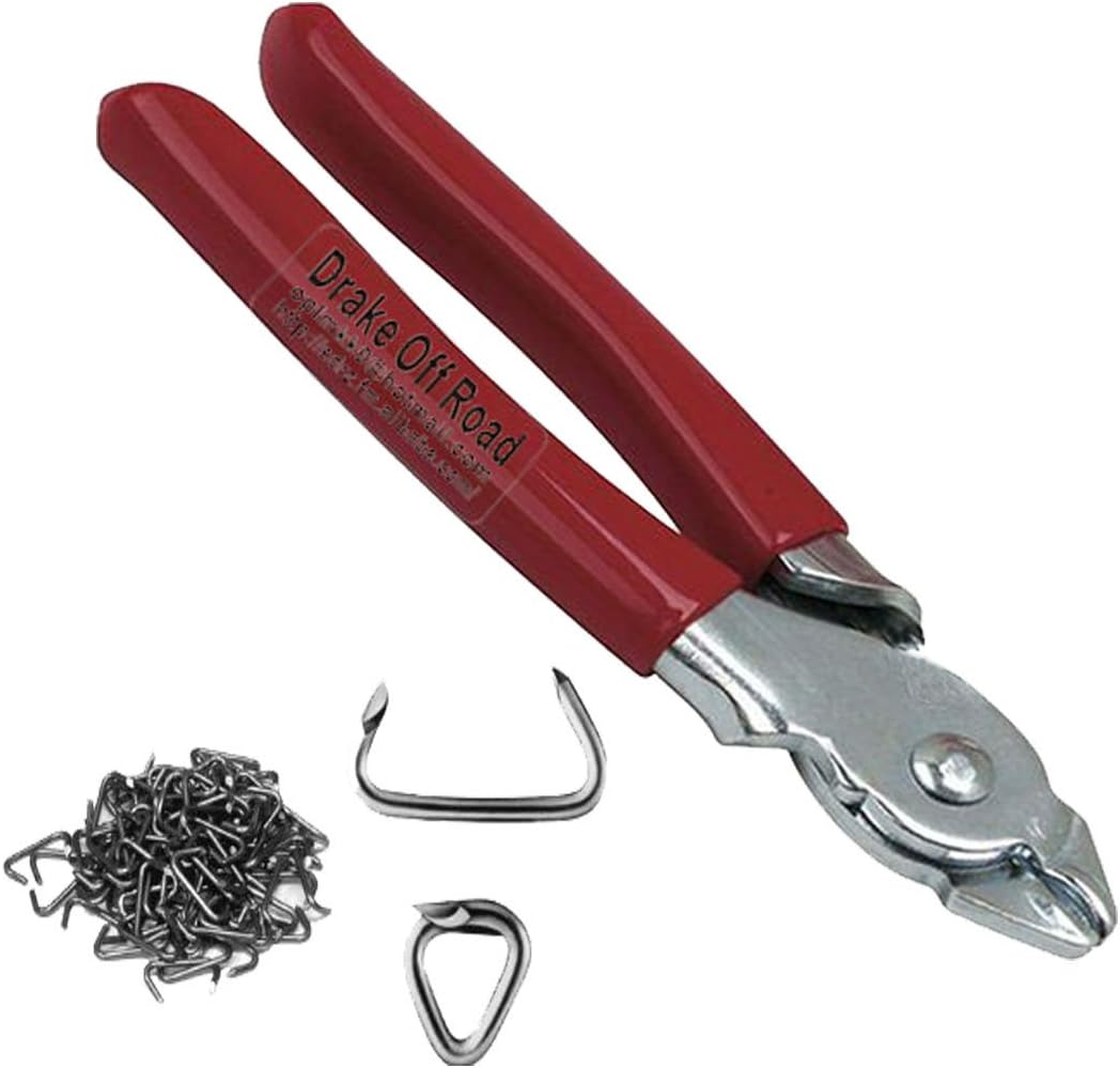 WATERCARBON Professional Hog Ring Upholstery Installation Kit Pliers ...