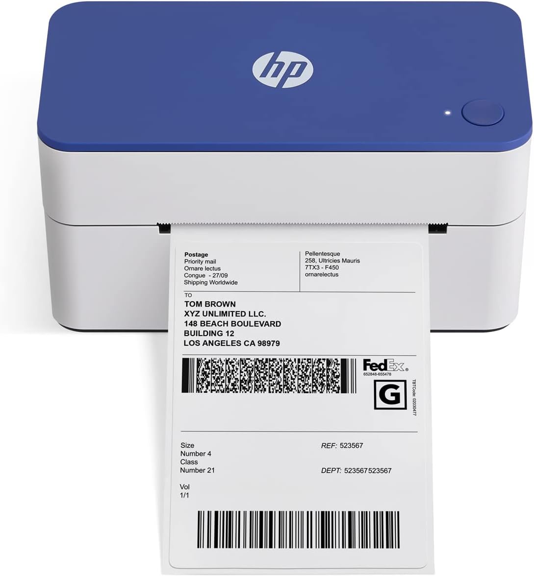 Amazon.com : HP Shipping Label Printer, 4x6 Commercial Grade Direct ...