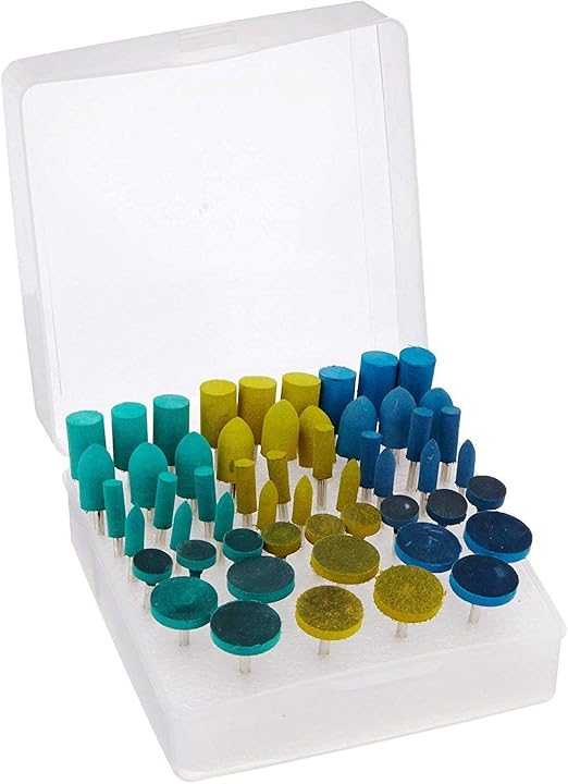 54pc 1/8 Inch Shank Rubber Abrasive Rotary Tool Polishing Bit Set ...