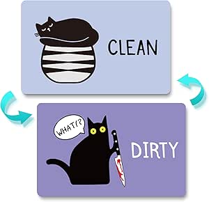 Amazon.com: Funny Dishwasher Magnet Clean Dirty Sign Universal Double ...