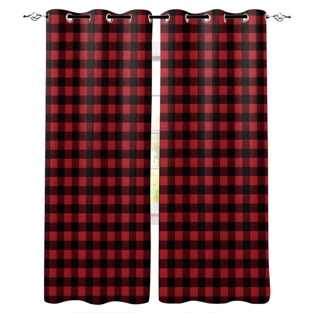 Red Buffalo Check Curtains
