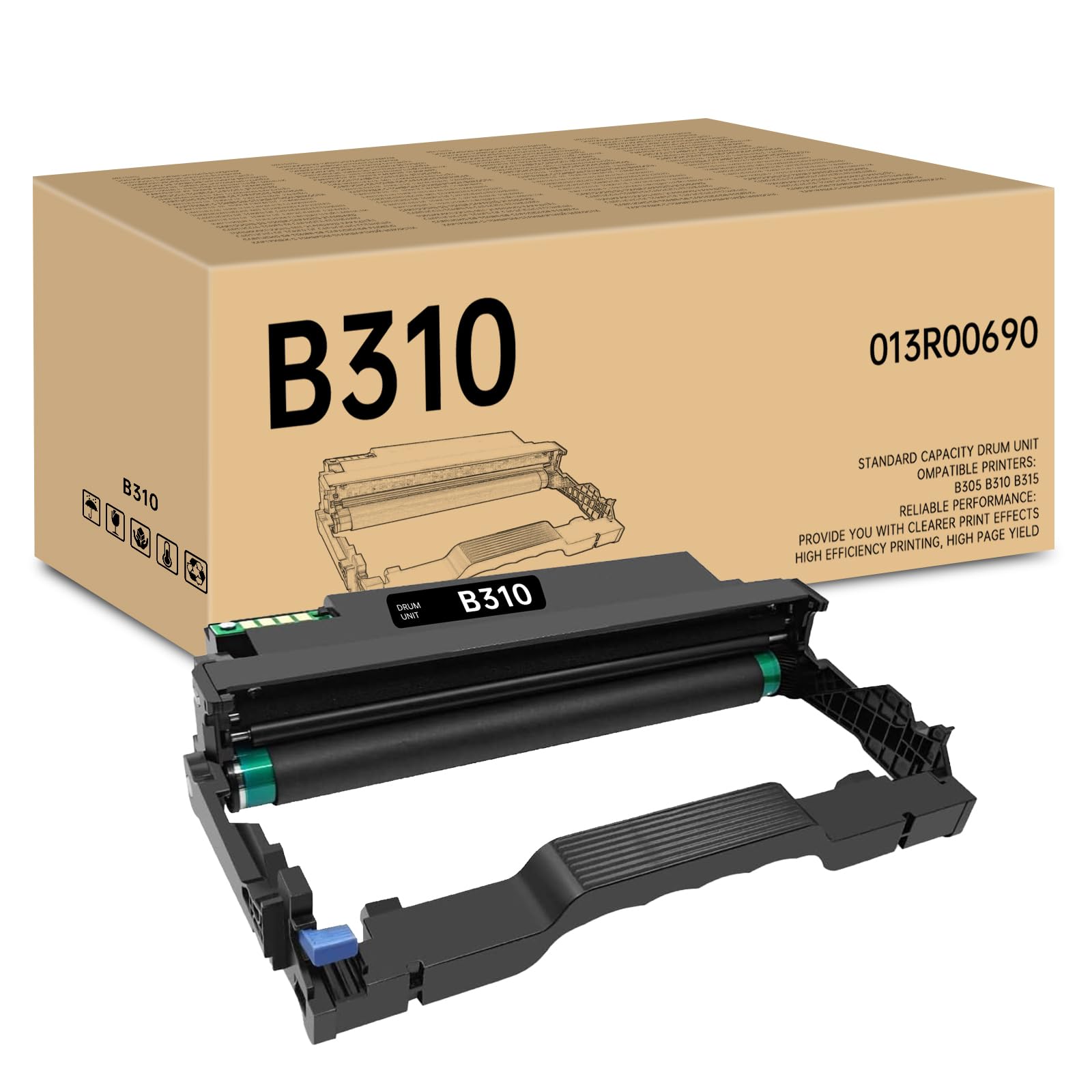 Amazon.com: B310 Black Imaging Drum Unit Compatible for Xerox 013R00690 ...