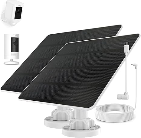 Amazon.com: Ring Camera Solar Panel Charger, Compatible with Ring Stick ...