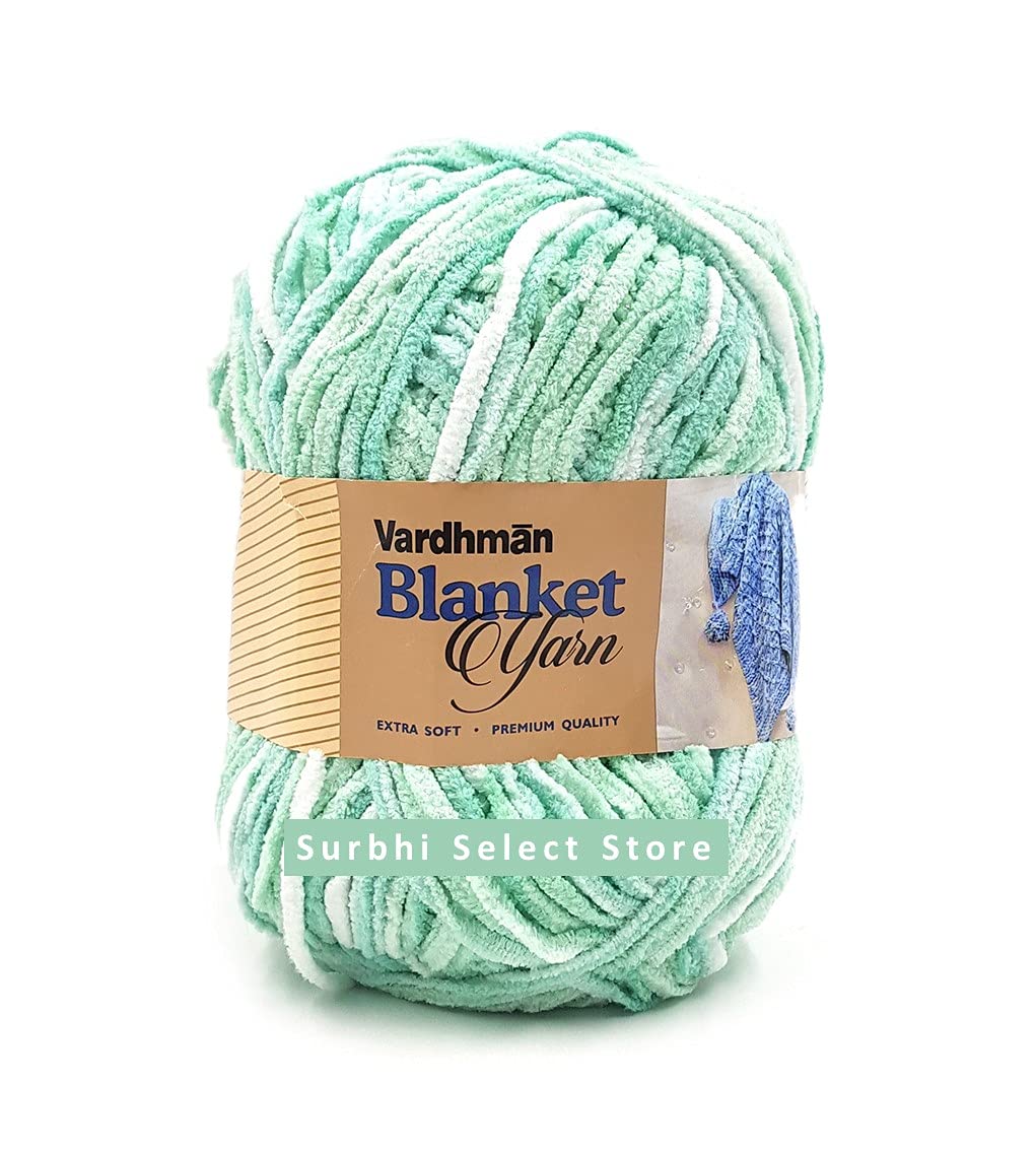 Vardhman Acrylic Knitting Wool Blue Ball Multi Color (200 Grams). Soft ...