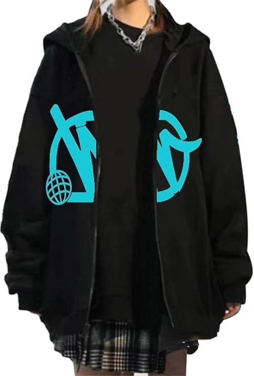 Y2K, felpa con cappuccio, Minus-Two Cargo, da uomo, Y2K, felpa con ...
