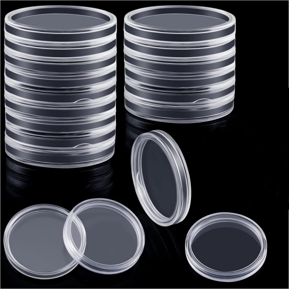 Amazon.com : 50pcs Clear Plastic Coin Capsules, Silver Dollar Coin ...