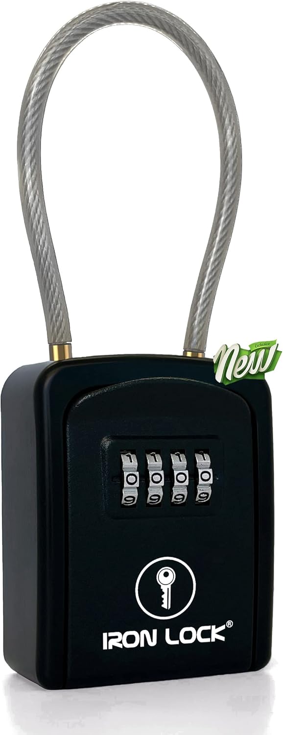 Amazon.com: Iron Lock® - Key Lock Box Portable with Removable Cable ...