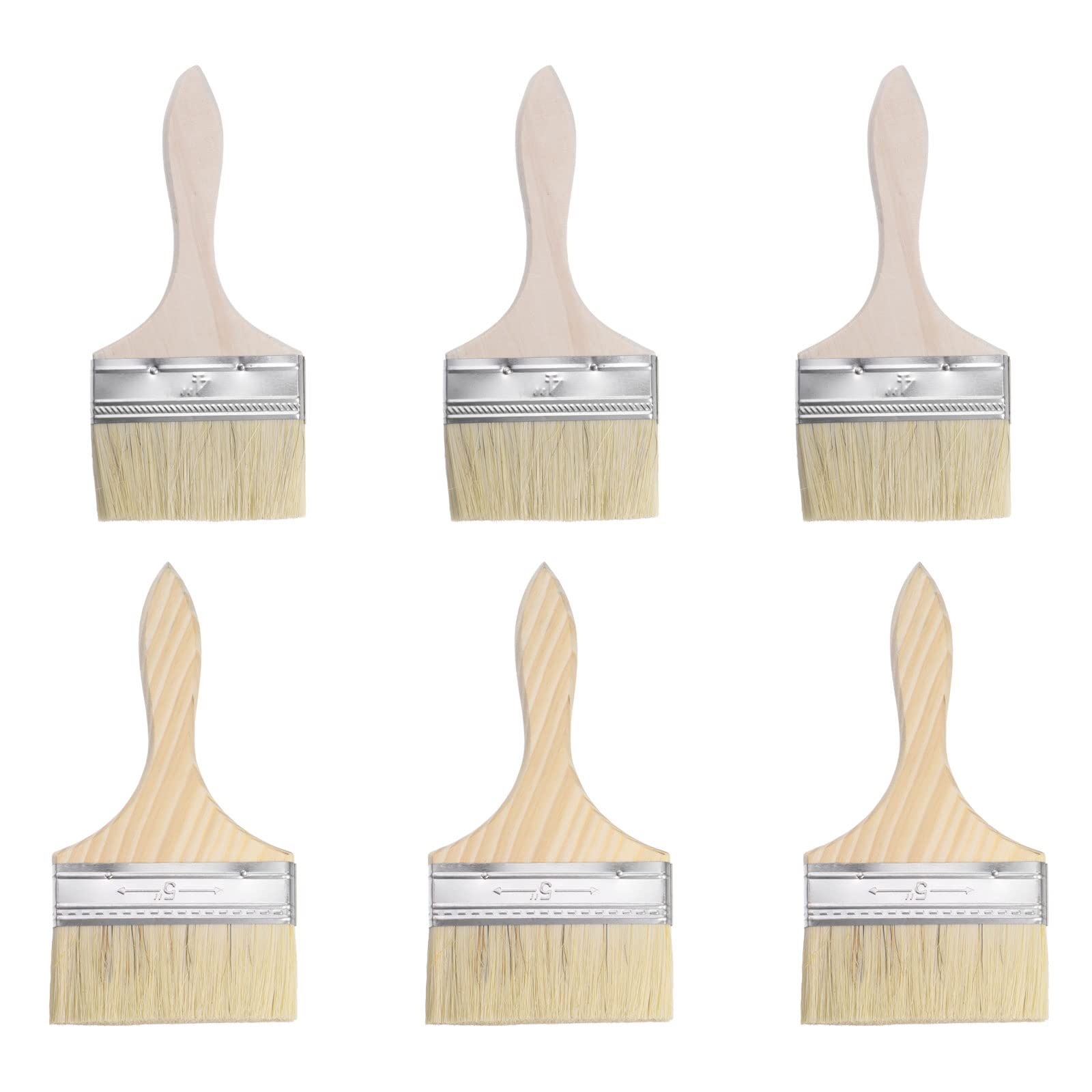 uxcell 5Inches & 4Inches Chip Paint Brush Synthetic Bristle with 13mm ...
