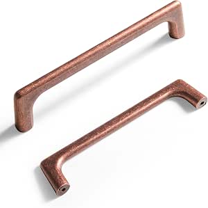 Goo-Ki Antique Copper Cabinet Pulls with 5''(128mm) Hole Centers,Retro ...