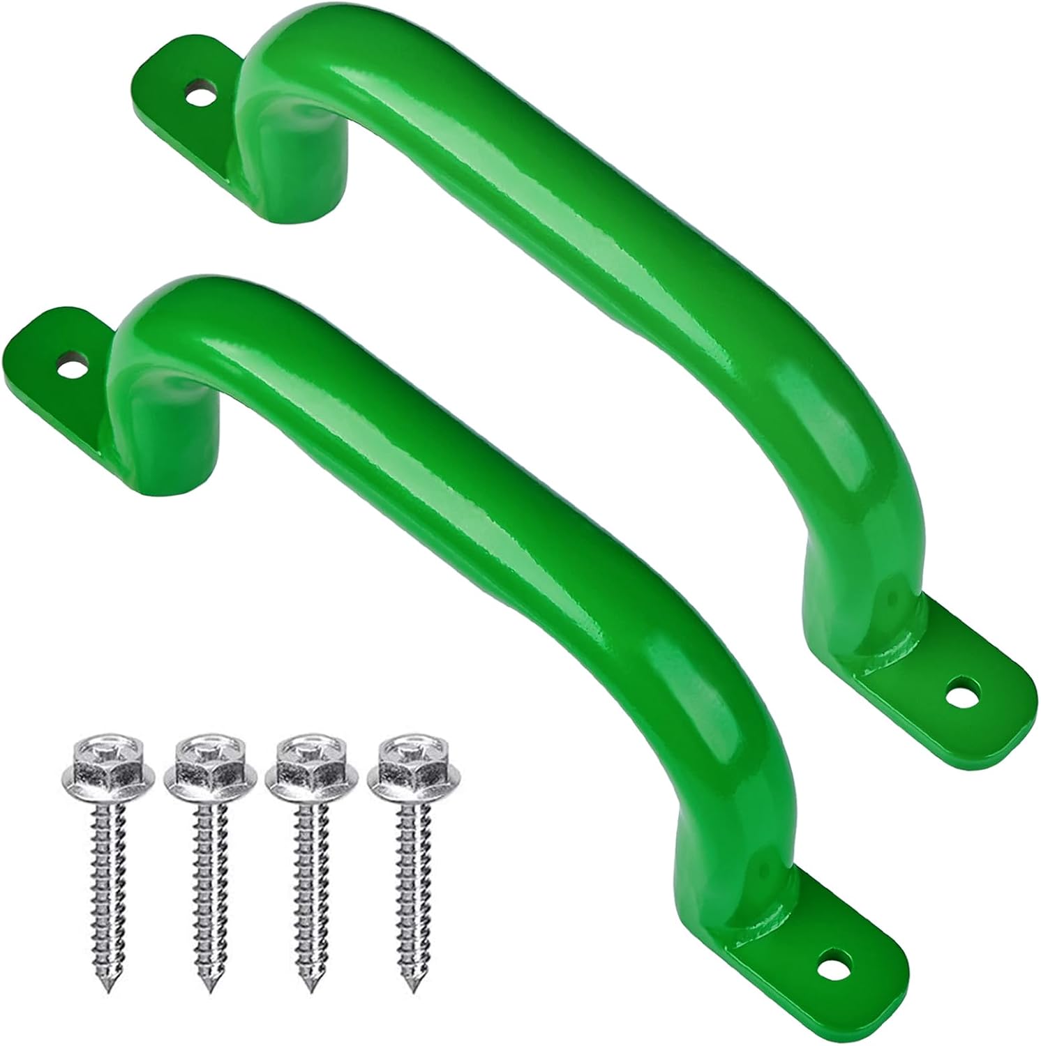 10'' Metal Green Playground Handles Pack of 2, Outdoor Playset Safety ...