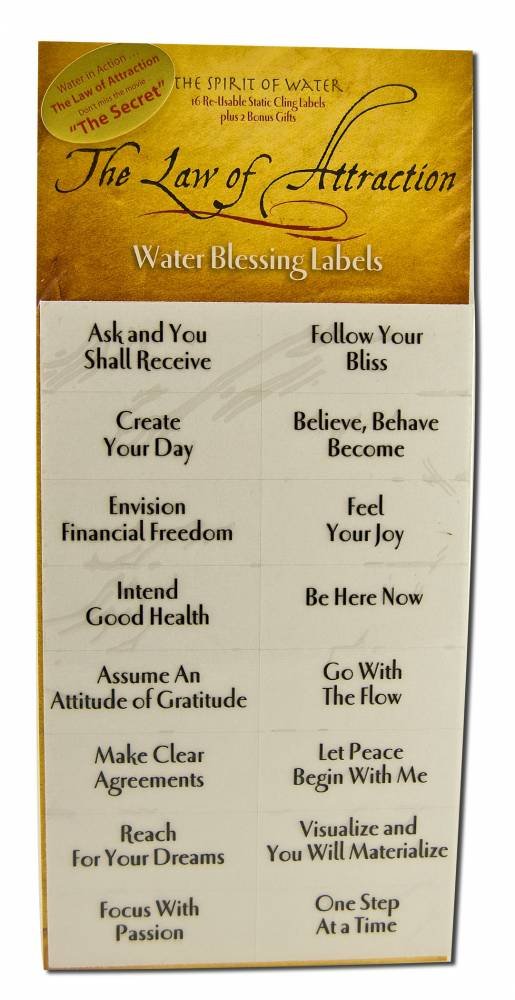 Amazon.com: Water Blessing Labels The Law of Attraction Collection ...