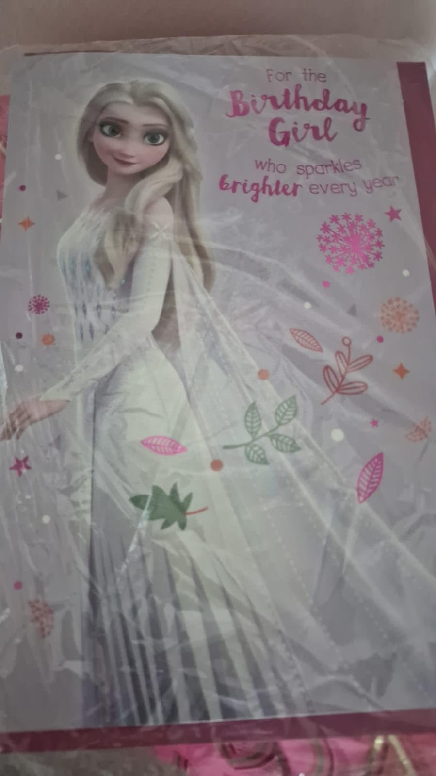 Princess Elsa Birthday Card - Disney Princess Birthday Card - Frozen ...