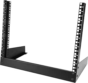 StarTech.com 2-Post 8U Desktop Server Rack, Small Open Frame 19in ...