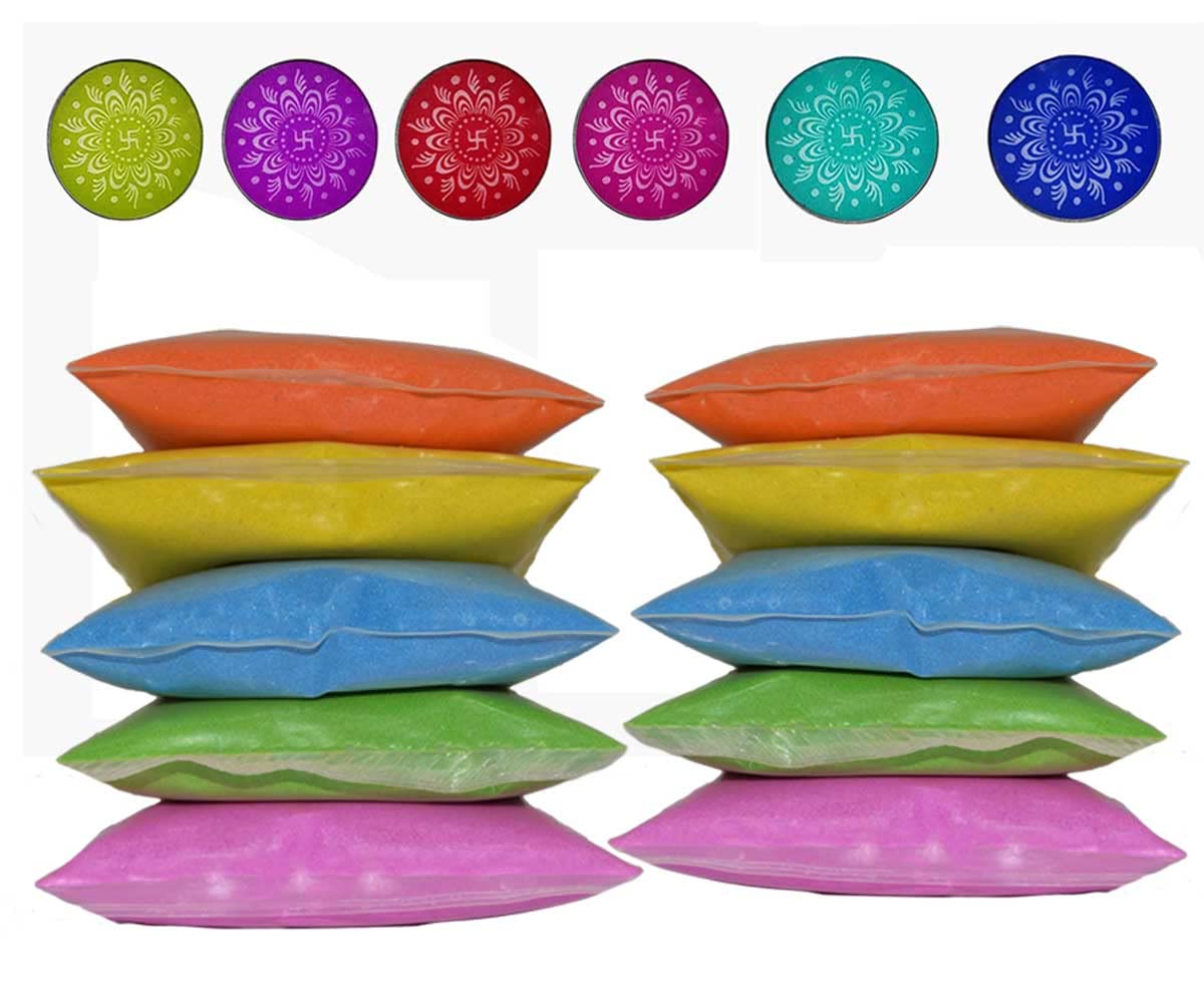 Rangoli Making Kit For Diwali Decoration Set Of 10 Color | Desertcart EGYPT