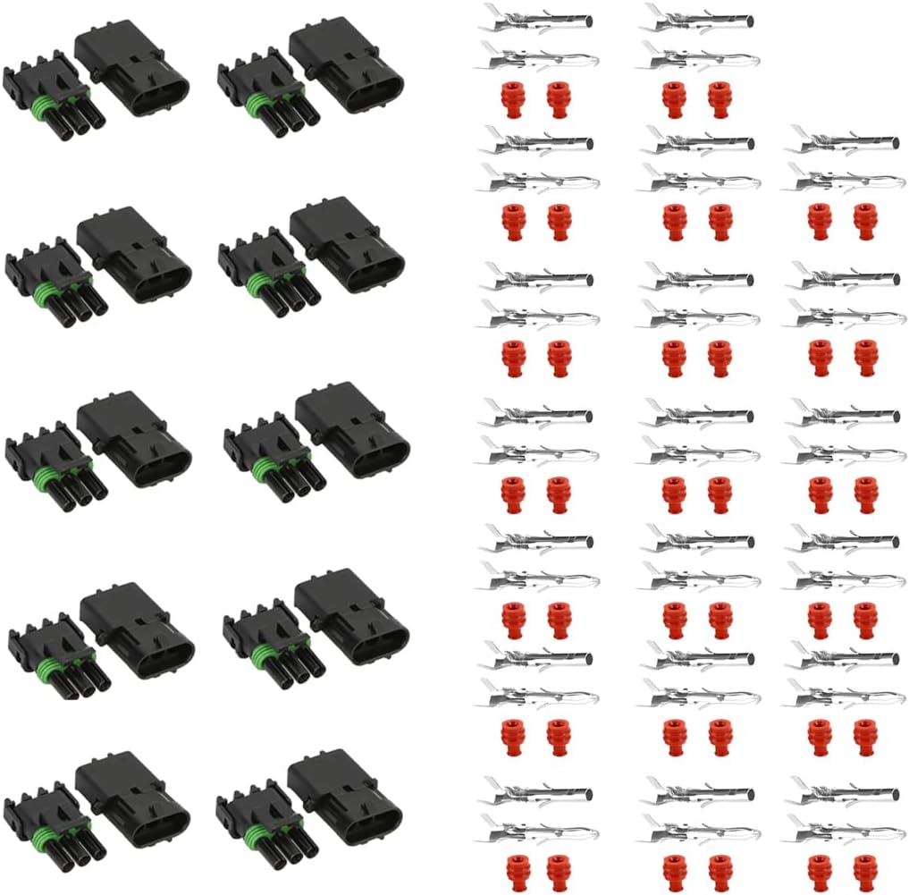 Kit de 10 conectores eléctricos automotrices terminales de conectores ...