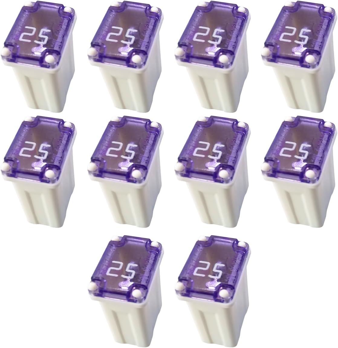 Amazon.com: 10PCS 25 Amp Car Micro Cartridge Fuses - Slow Blow FMM ...