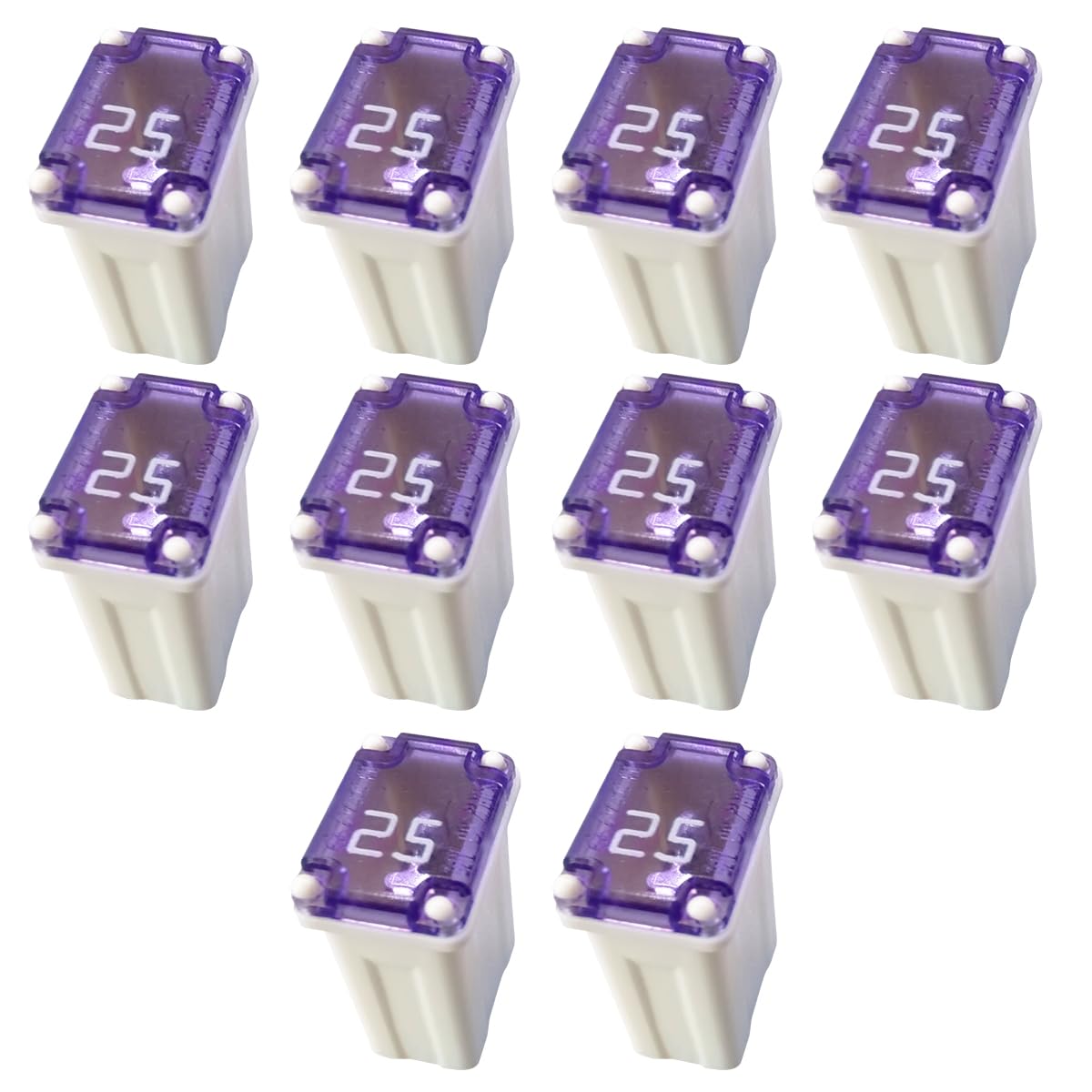 Amazon.com: 10PCS 25 Amp Car Micro Cartridge Fuses, Car Square Fuse ...