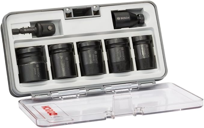 Bosch Accessories Professional 7-Piece Socket Set (For Hexagon Screws ...