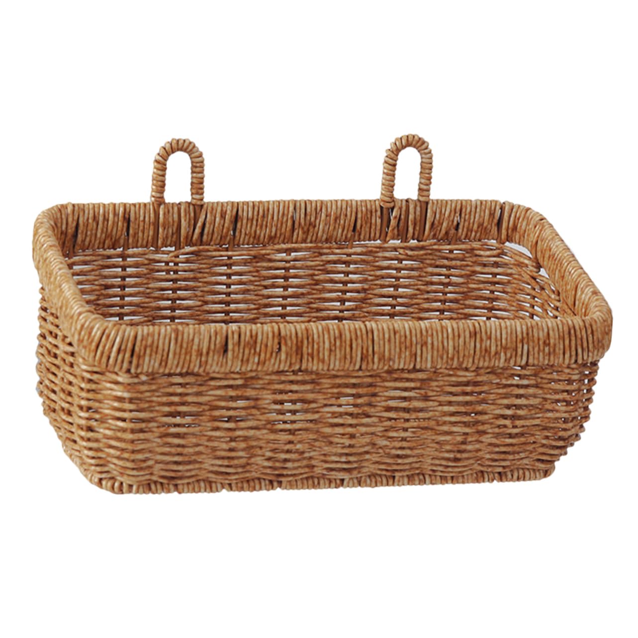 Amazon.com: Woven Hanging Basket for Kitchen Wall Decor Rustic Rattan ...