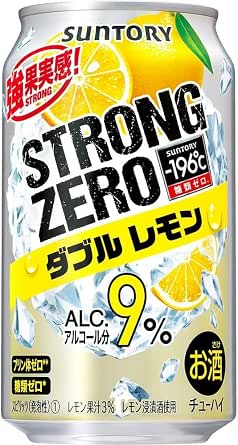 Suntory Chu-Hi-196℃ Strong Zero Double Lemon [Chu-Hi 350ml x 24 bottles ...