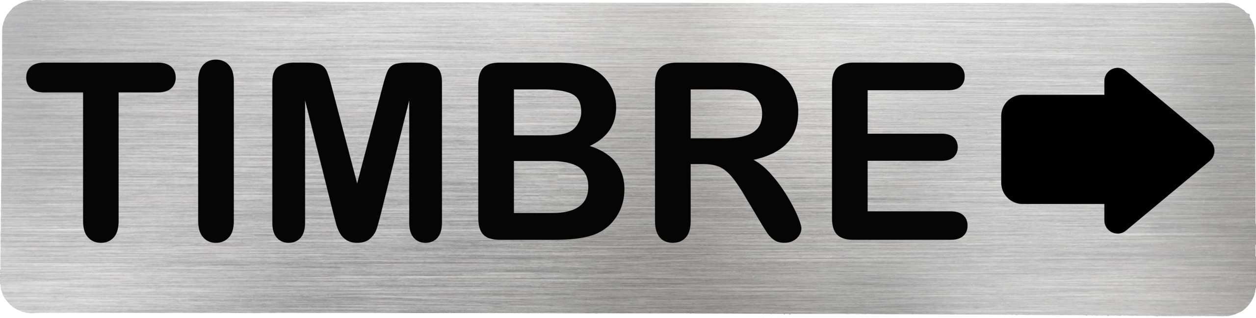 Becral® - Señal de acero inoxidable TIMBRE FLECHA DERECHA | Placa ...