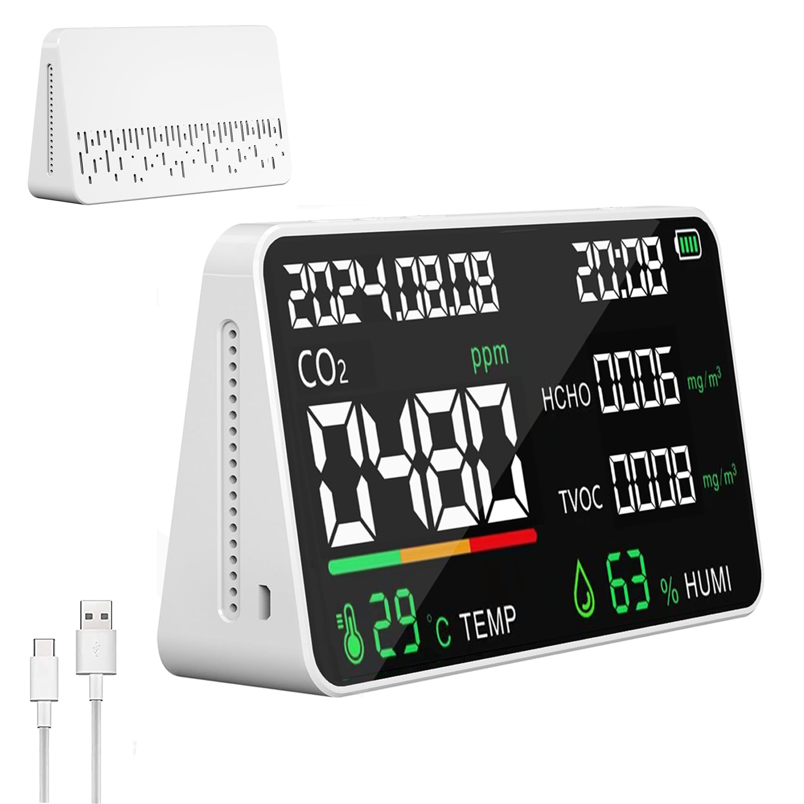 Snapklik.com : 7-in-1 Professional Indoor Air Quality Monitor Indoor ...