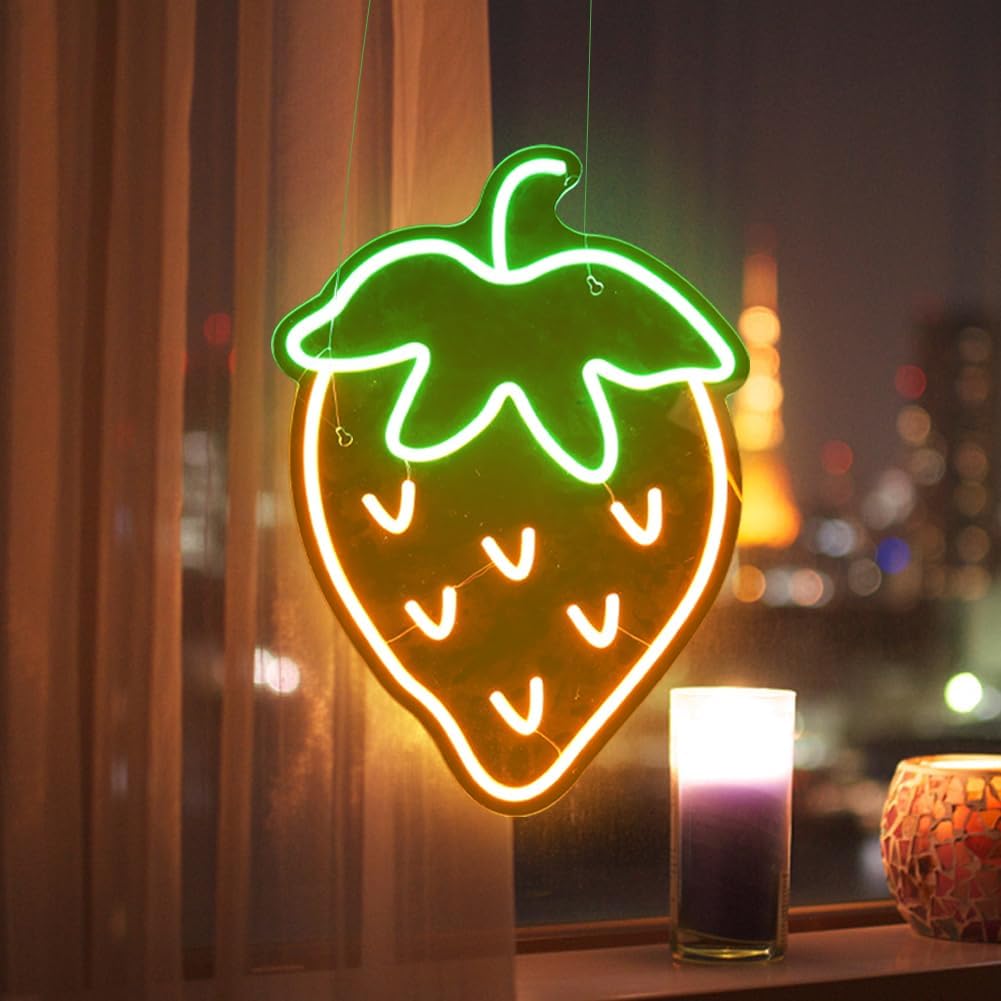 Strawberry Neon Sign, Strawberry Led Neon Signs for Wall Decor, Fruit ...