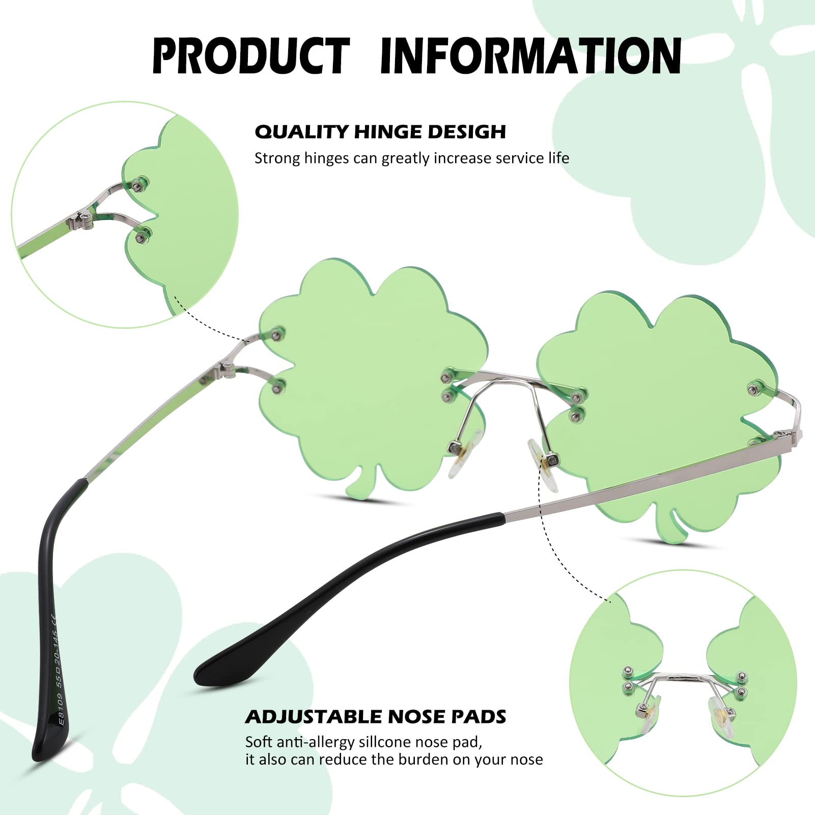 Snapklik.com : Hycredi St Patricks Day Irish Shamrock Sunglasses Green ...