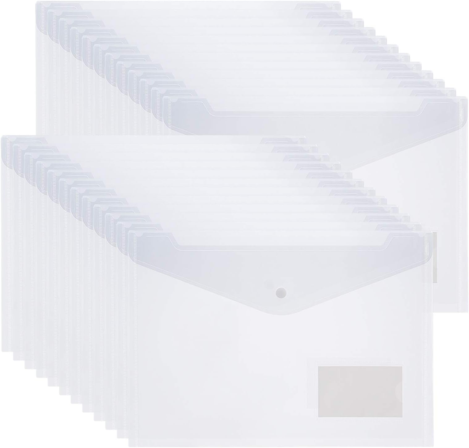 ZCZN 24 pcs Plastic File Folders, A4 Paper Size Waterproof File ...