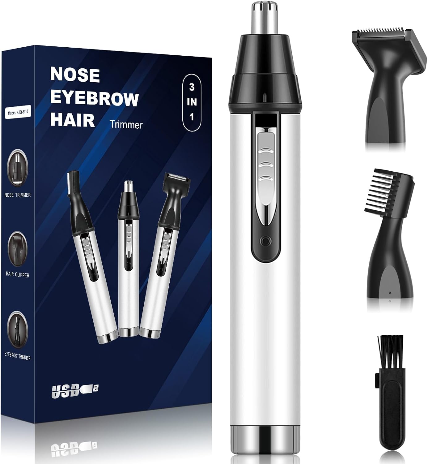 Amazon.com: 3-in-1 Nose Hair Trimmer for Men, Rechargeable Grooming Kit ...