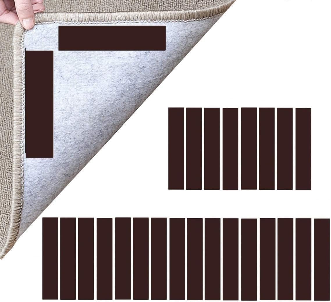 Rug Gripper Carpet Gripper Pack of 16 Non-Slip Rug Grip Pads Anti-Slip ...