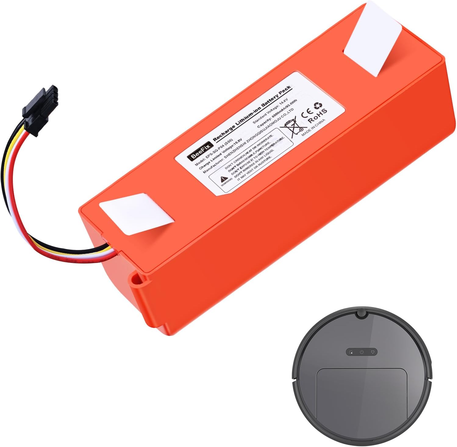 Amazon.com: WRUMI Replacement Battery for Xiaomi Vacuum Robotics ...