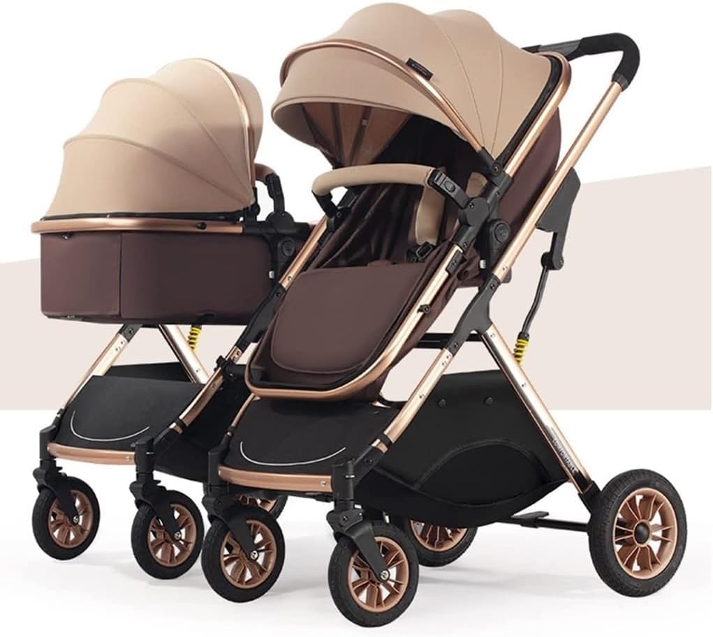 Double Infant Stroller,Twin Baby Pram Stroller,Toddler Stroller for ...
