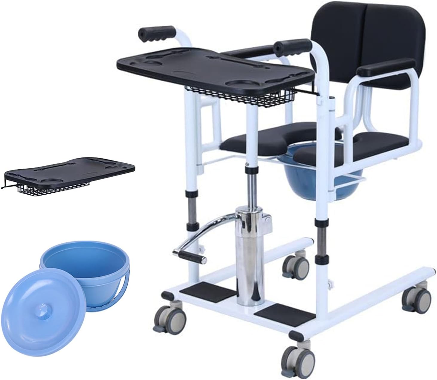 Amazon.com: Hydraulic Patient Transfer Lift Chair Adjustable Height and ...