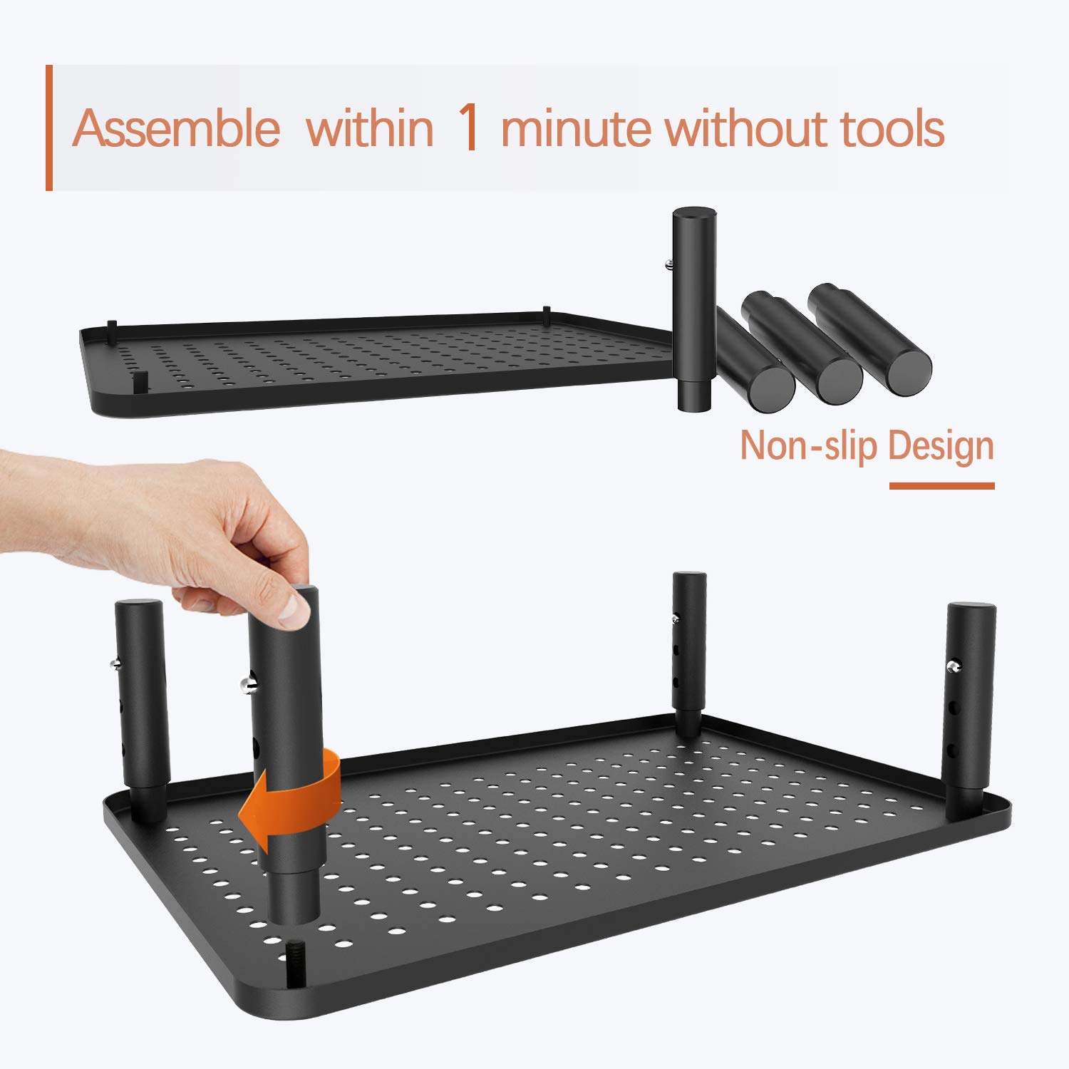 PUTORSEN Monitor Stand Riser with Vented Metal 3 Height Adjustable Dual ...