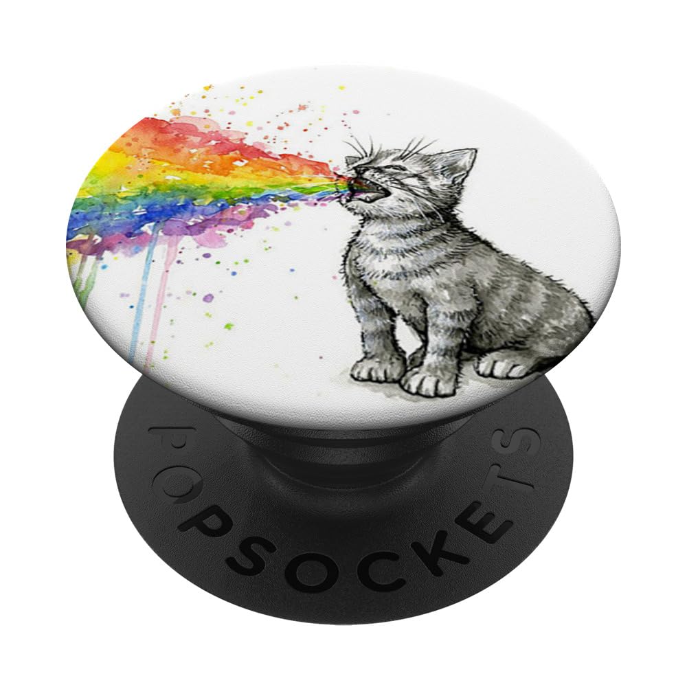 Amazon.com: Watercolor Colorful Cat Print Pop Kitty Socket Mount Print ...