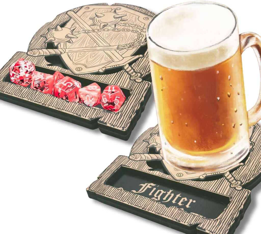 Amazon.com: Dungeons and Dragons Dice Tray Coaster - DND Accessories ...