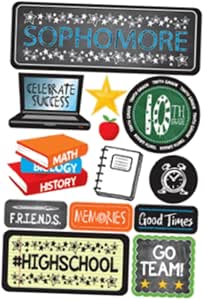 Amazon.com: 1 Pc Set Stickers School Sophomore 10th Grade Scrapbooking ...