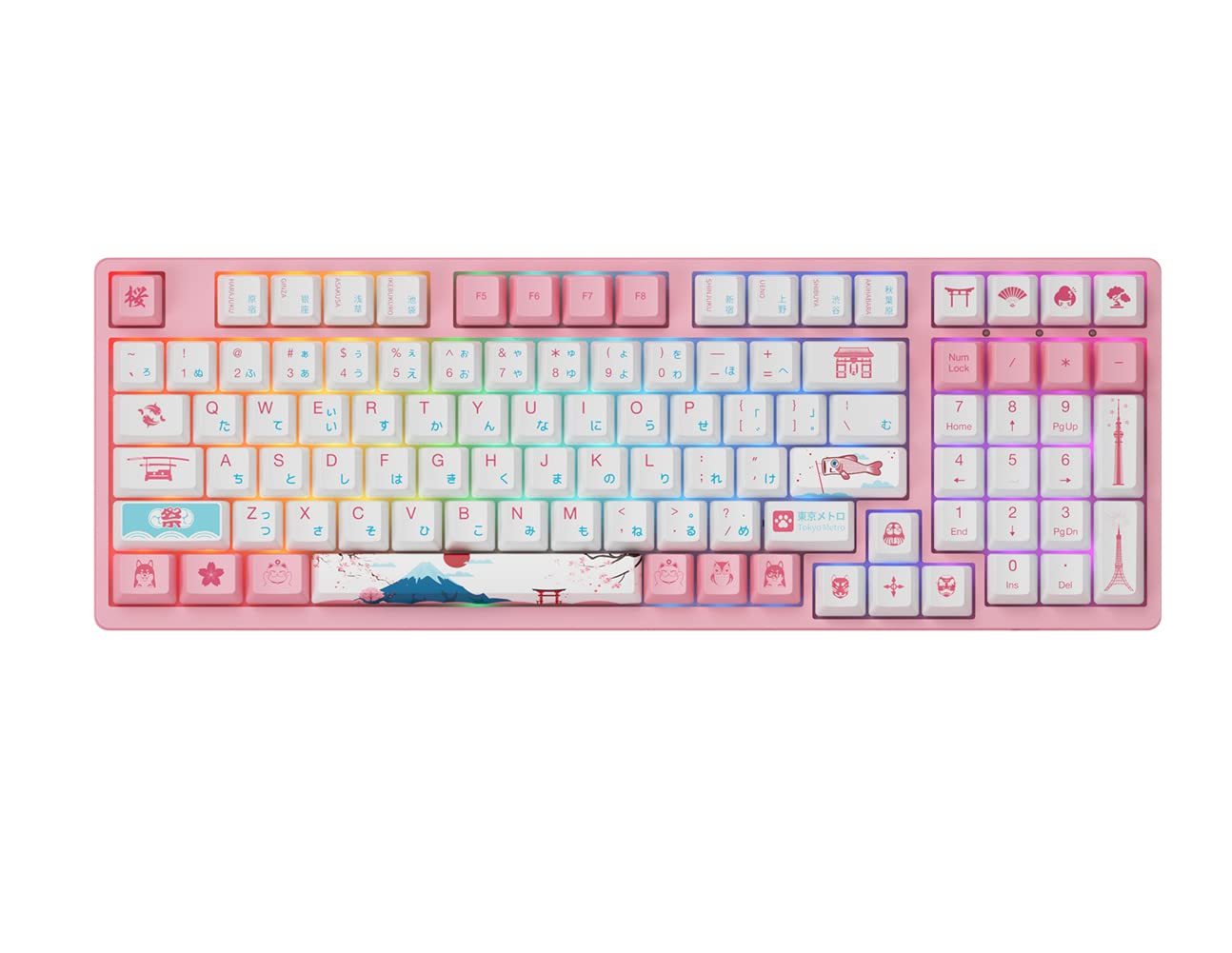 Buy Akko 3098B Tokyo Pink Mechanical Gaming Keyboard RGB Wired TKL ...