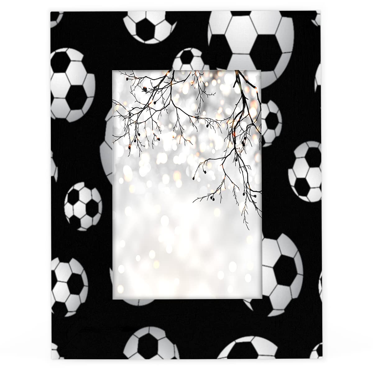 Amazon.com - Soccer Ball 5x7 Picture Frames Football Wooden Photo ...