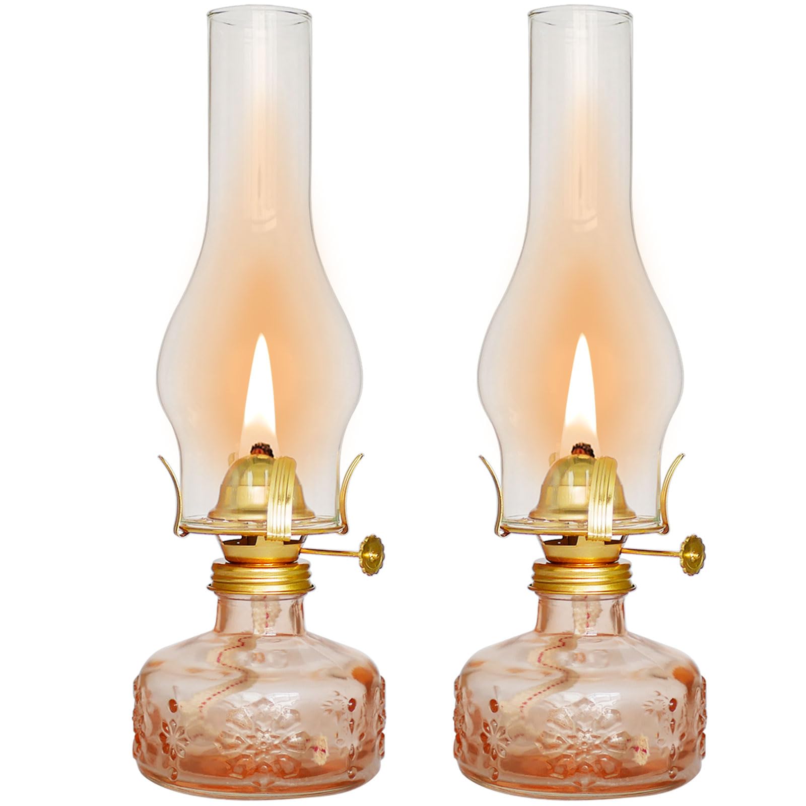 Amazon.com: GXFCCYXT 2 Pcs Chamber Oil Lamp Amber Vintage Glass Clear ...
